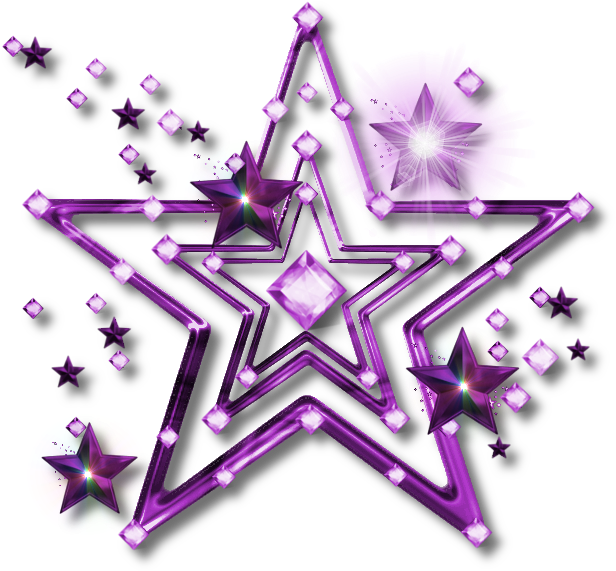 Glitter Clipart Purple Star - Star Purple - (631x590) Png Clipart Download