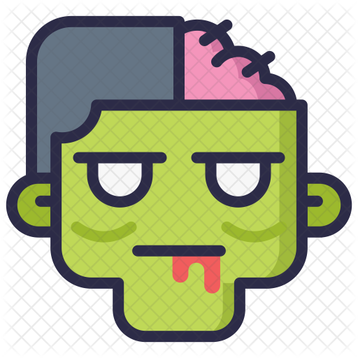 Zombie Head Icon - Cartoon - (512x512) Png Clipart Download