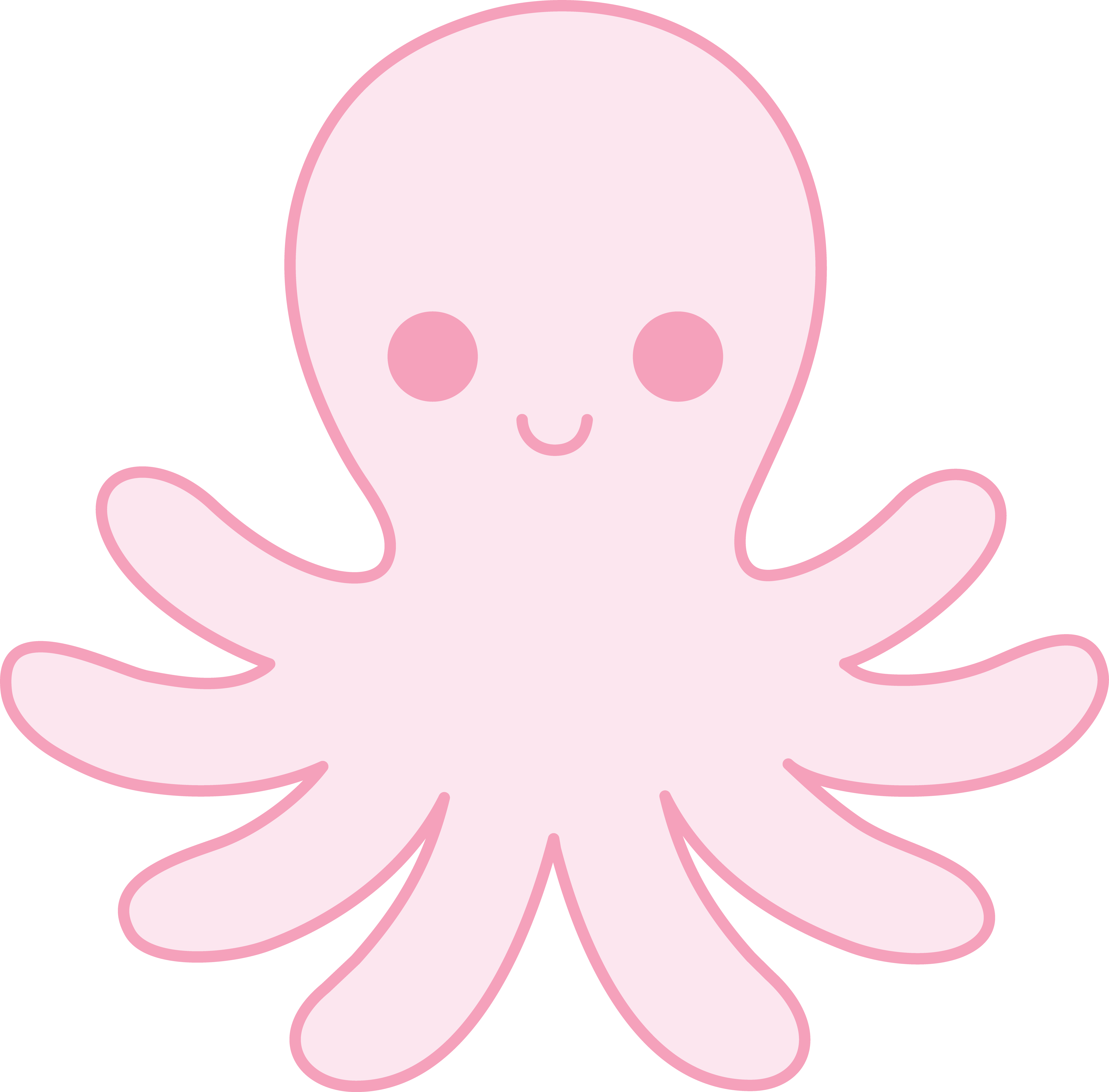 Kawaii Clip Art - Kawaii Octopus Transparent - (5258x5178) Png Clipart ...