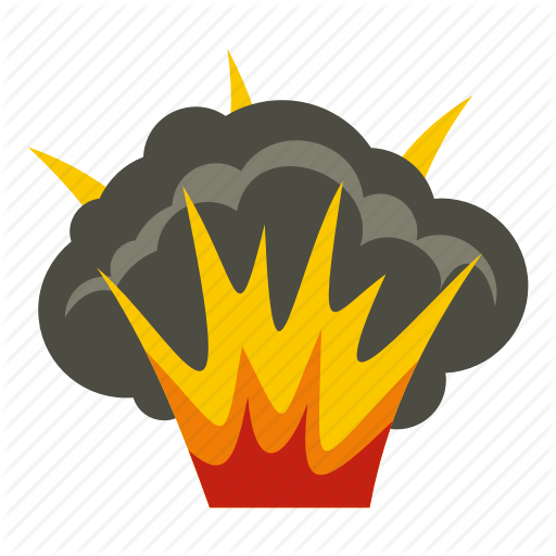 Cartoon Explosion Icon, Explosion Sticker, Shading - Explosion Icon Png ...