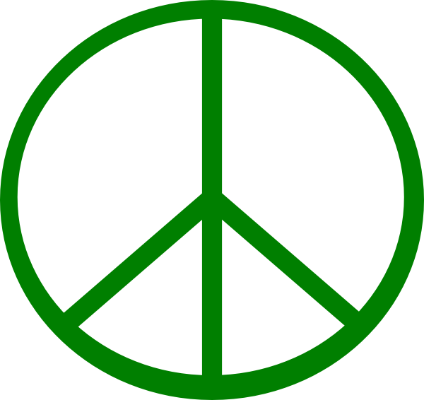 Peace Sign Clipart Green Peace - Peace Sign Green Vector - (600x566 ...