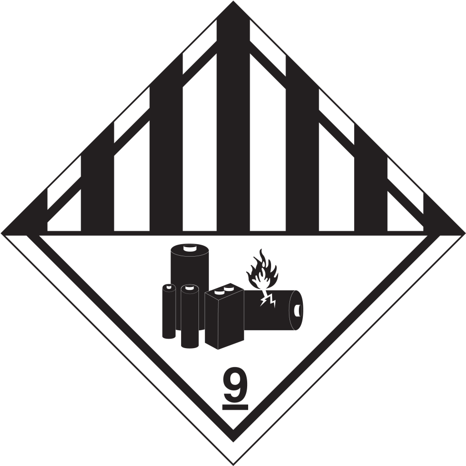 Lithium Batteries - Class 9 Hazardous Materials - (2598x2598) Png ...