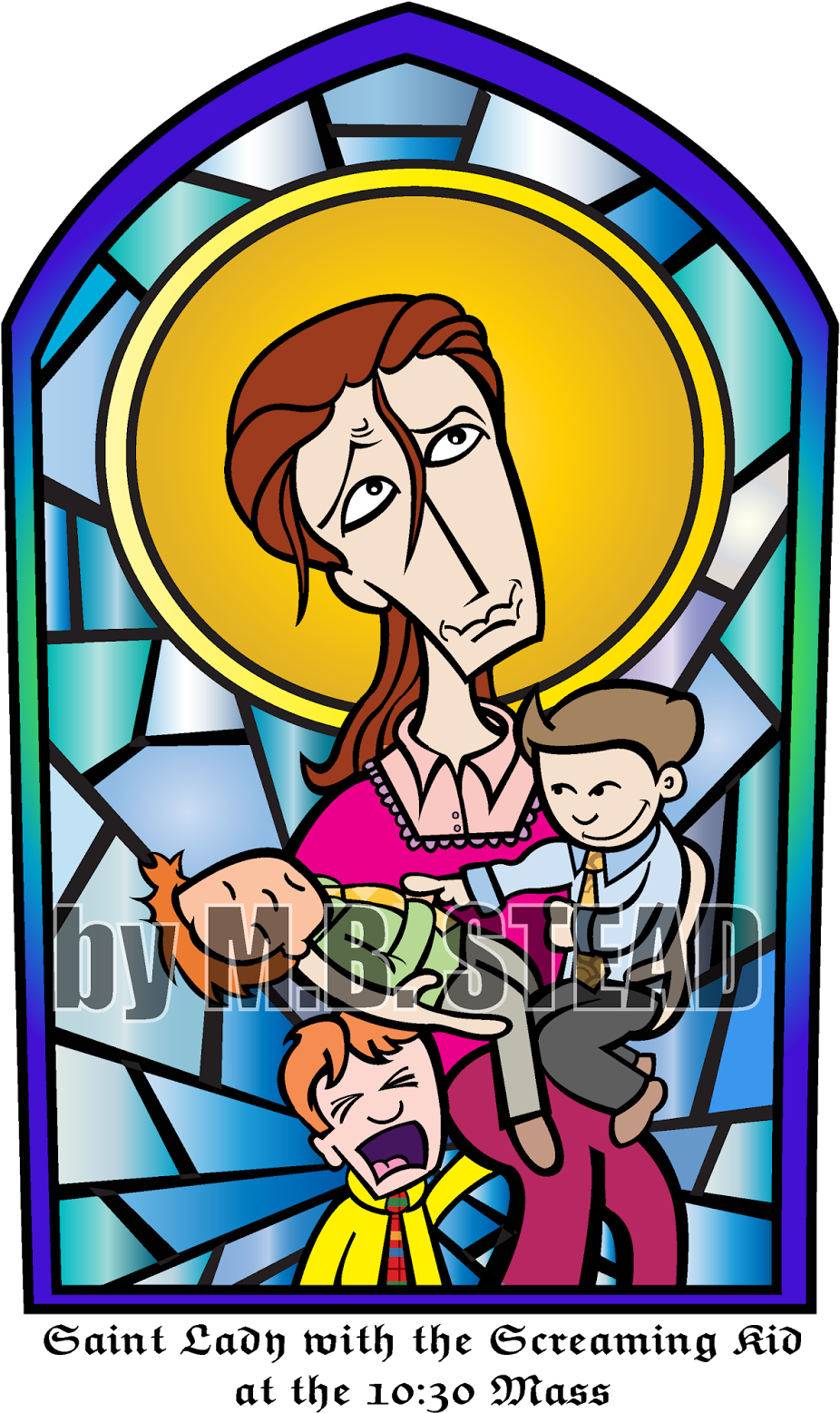 The Art Of Mb Stead - Stained Glass - (1237x1600) Png Clipart Download