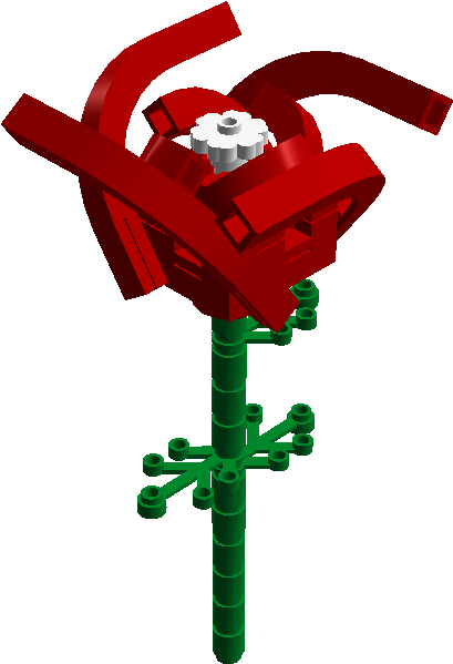 Sweet Heart Rose - Lego Rose Instructions - (800x600) Png Clipart Download