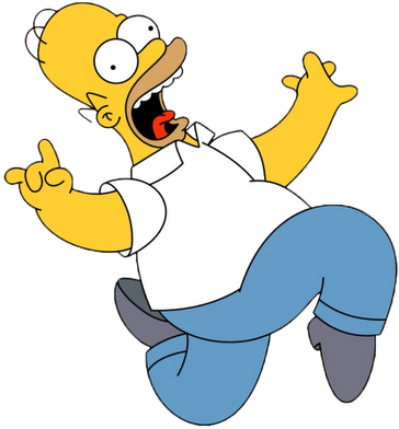 Image - Homer Simpson Skipping - (372x400) Png Clipart Download
