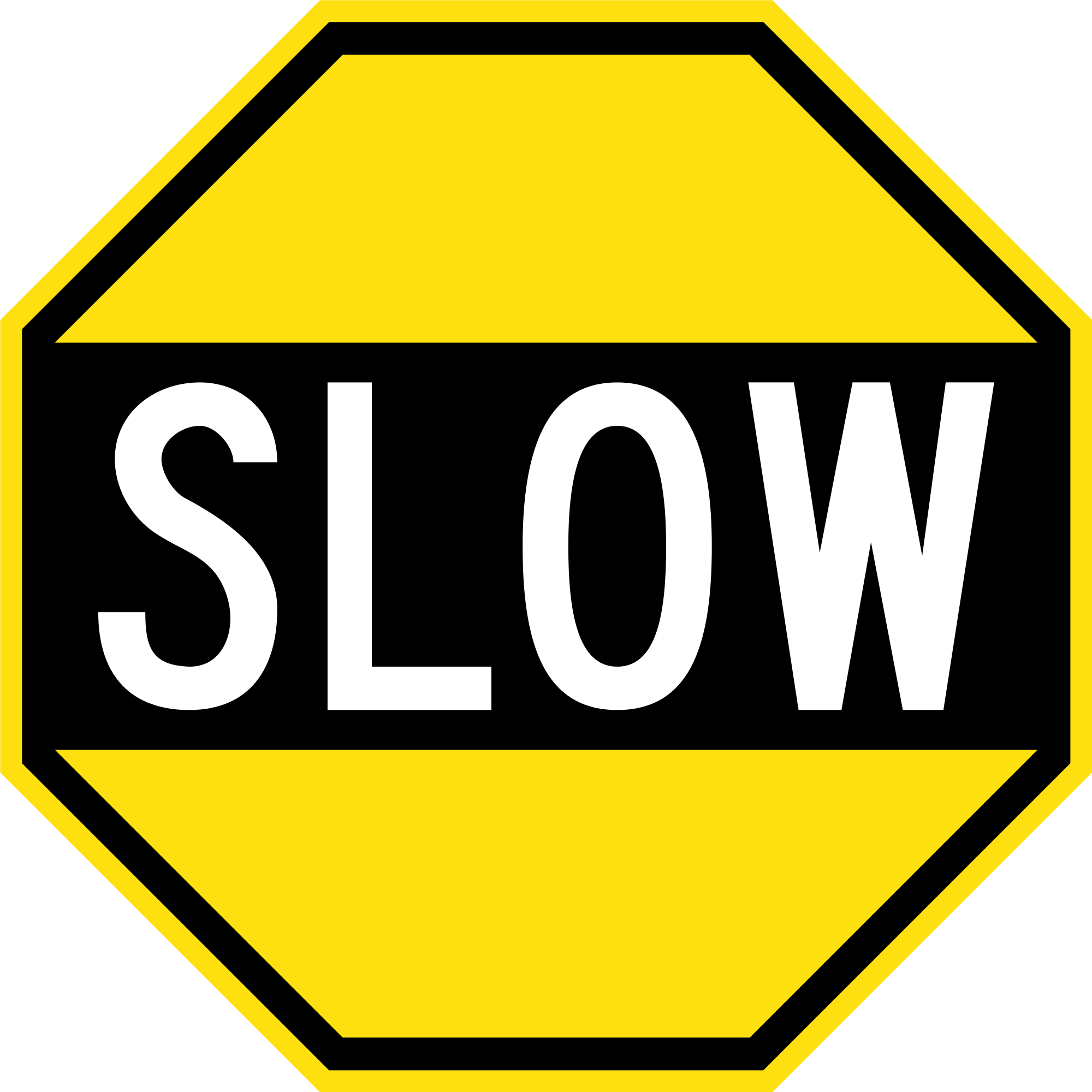 Open - Slow Down Sign Clip Art - (2000x2000) Png Clipart Download