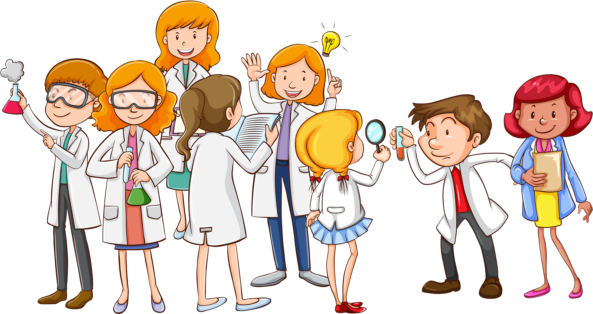 Scientist Science Illustration - Scientists At Work Clipart ...