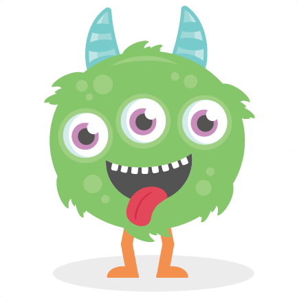 New Cute Monster Clipart Three Eyed Monster Svg Cutting - Baby Monster ...