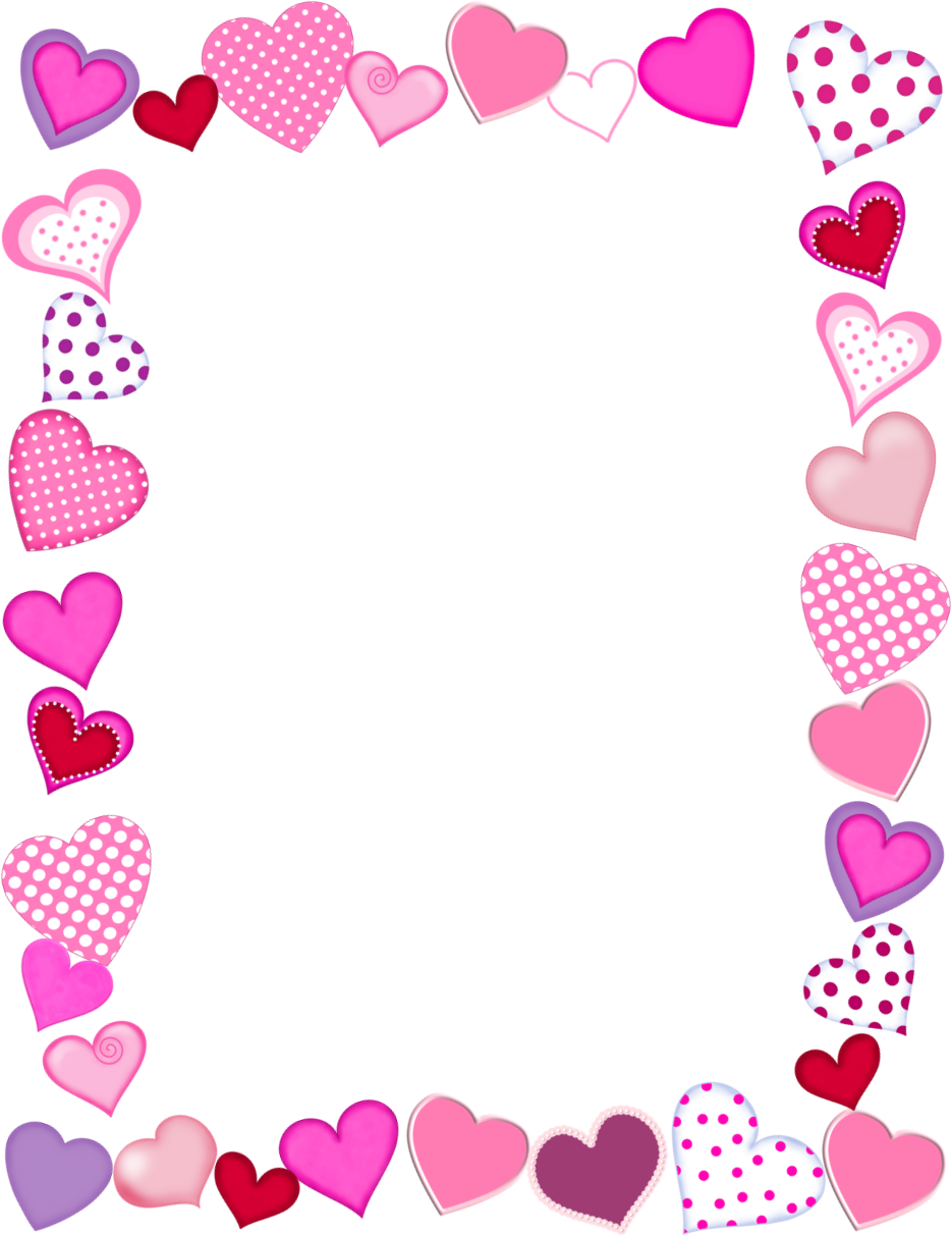 Hearts Border Clip Art Heart Borders Free Vector In - Heart Border ...