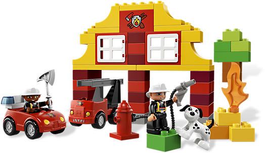 Down At The Lego Duplo Fire Station The Brave Firefighters - Lego Duplo ...