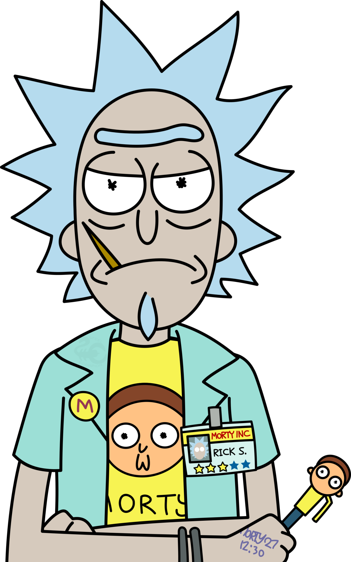Rick And Morty Vector - (1199x1920) Png Clipart Download