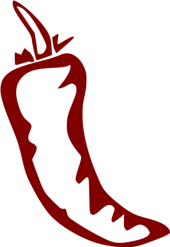 Maroon Chili Pepper 13 Icon - Black And White Chili - (512x512) Png ...