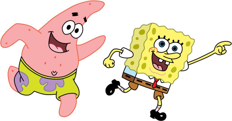 Spongebob And Patrick Coloured By Danilo34ramos - Patricio Estrella Y ...