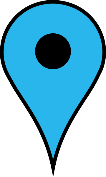 Google Maps Marker Blue - (360x600) Png Clipart Download