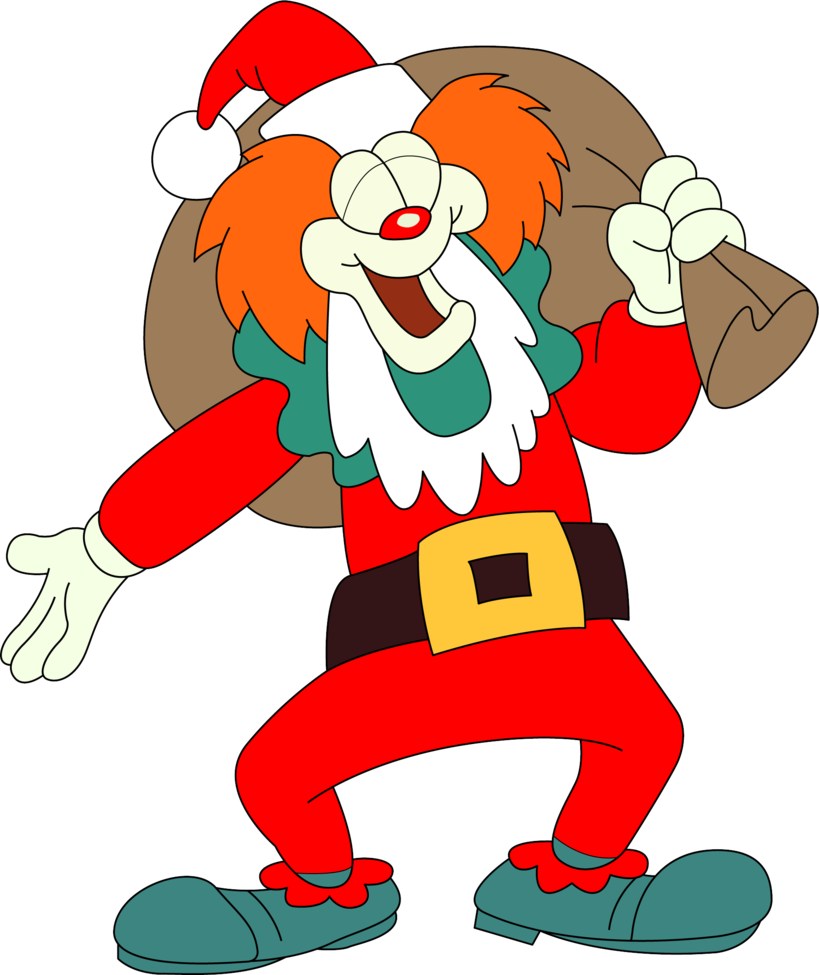 Santa Clown By Fictioncreatorartist - Cartoon - (819x975) Png Clipart ...