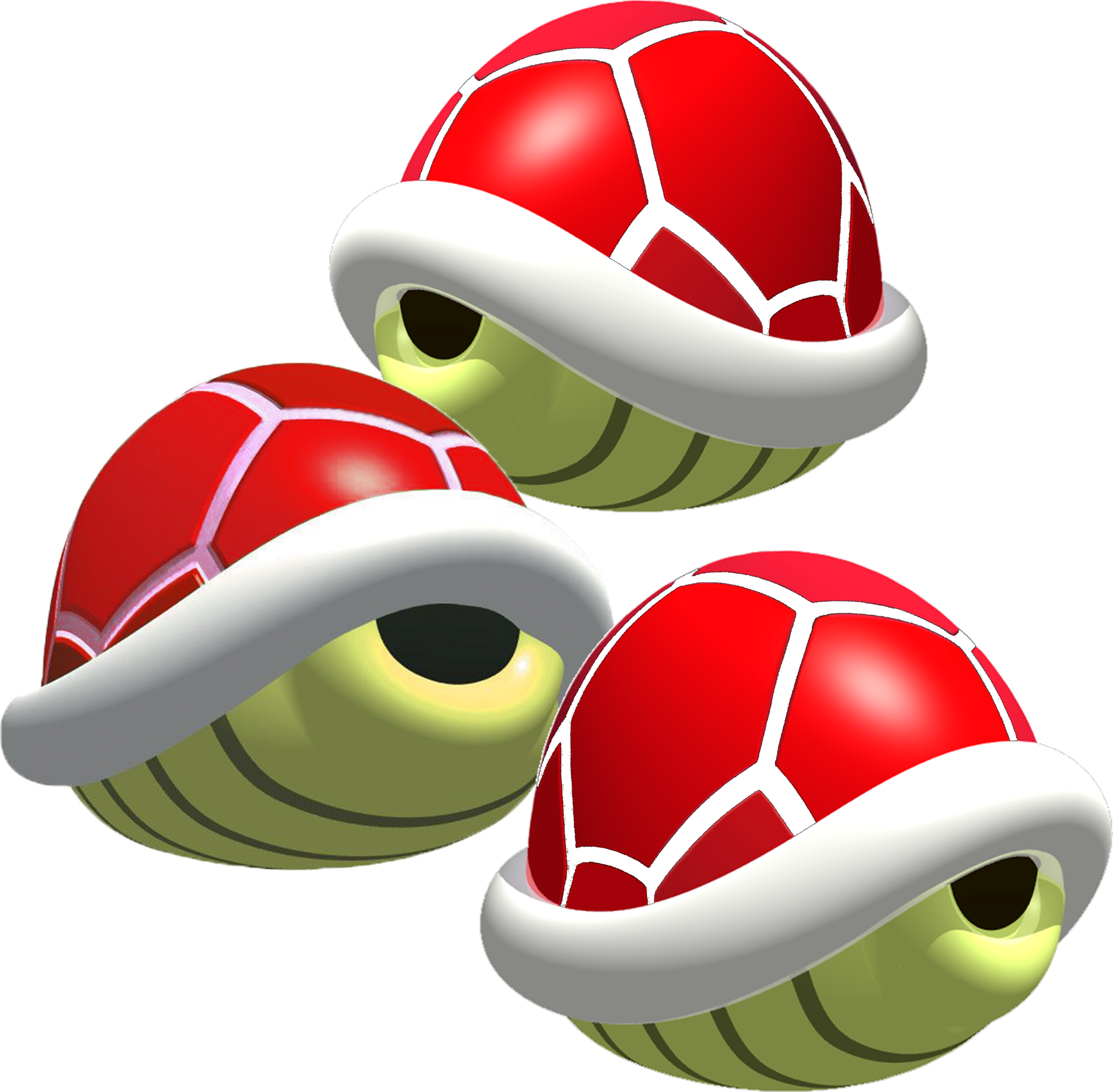 Triple Red Shells - Mario Kart Red Shells - (2383x2338) Png Clipart ...