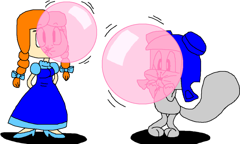 Rocky And Nell Blowing Bubble Gum By Pokegirlrules - Cartoon ...