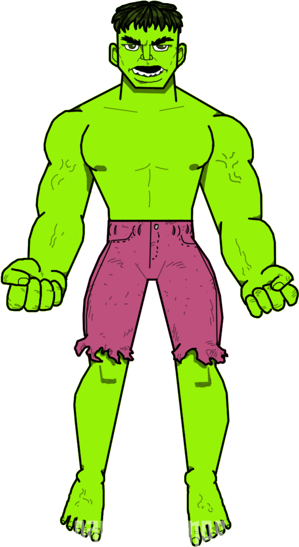 The Hulk By Parisnjones - Cartoon - (679x1200) Png Clipart Download