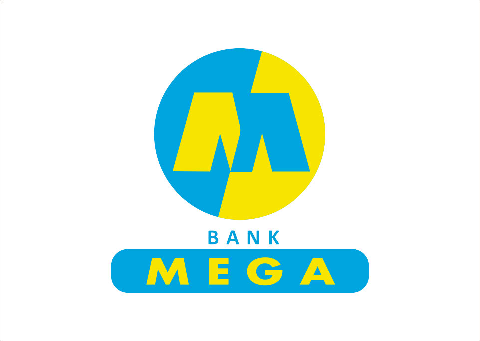 Logo Bank Mega Vector - Bank Mega - (962x683) Png Clipart Download