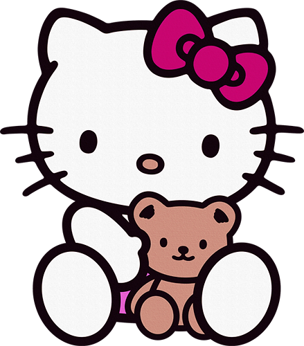 Hello Kitty, Art Illustrations - Hello Kitty Name Tag - Full Size PNG ...