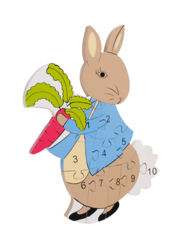 Peter Rabbit Number Puzzle - (500x500) Png Clipart Download