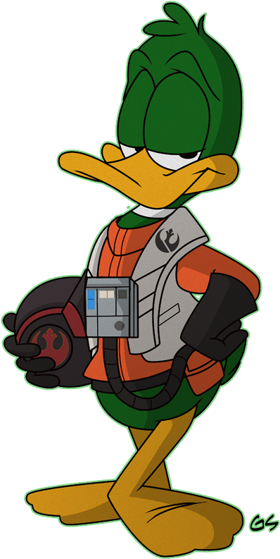 X Wing Pilot Plucky By Goku San - Tiny Toon Adventures - (505x800) Png ...