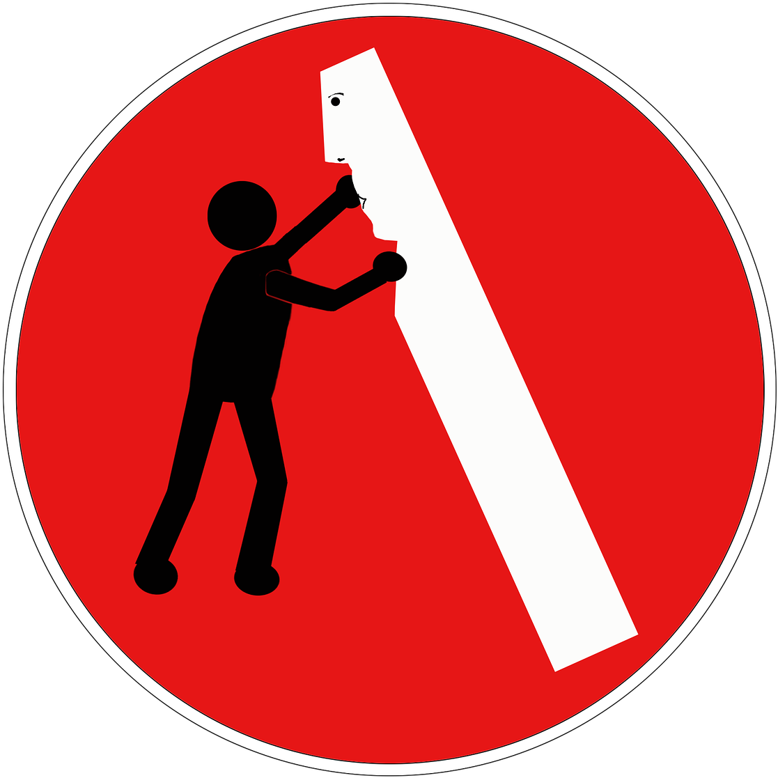 Stick Figure Road Sign Png Image - Traffic Sign - (1280x1264) Png ...