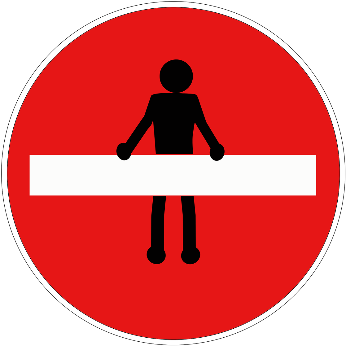 Stick Figure Road Sign Png Image - Traffic Sign - (1280x1264) Png ...