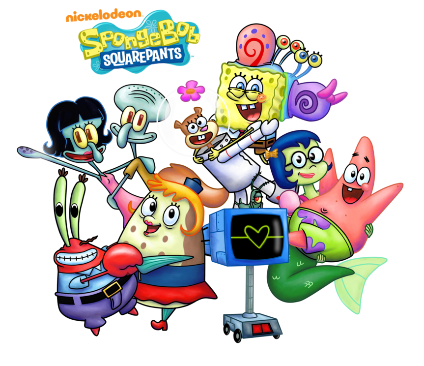 Full Resolution - Spongebob Squarepants And Friends - (900x770) Png ...
