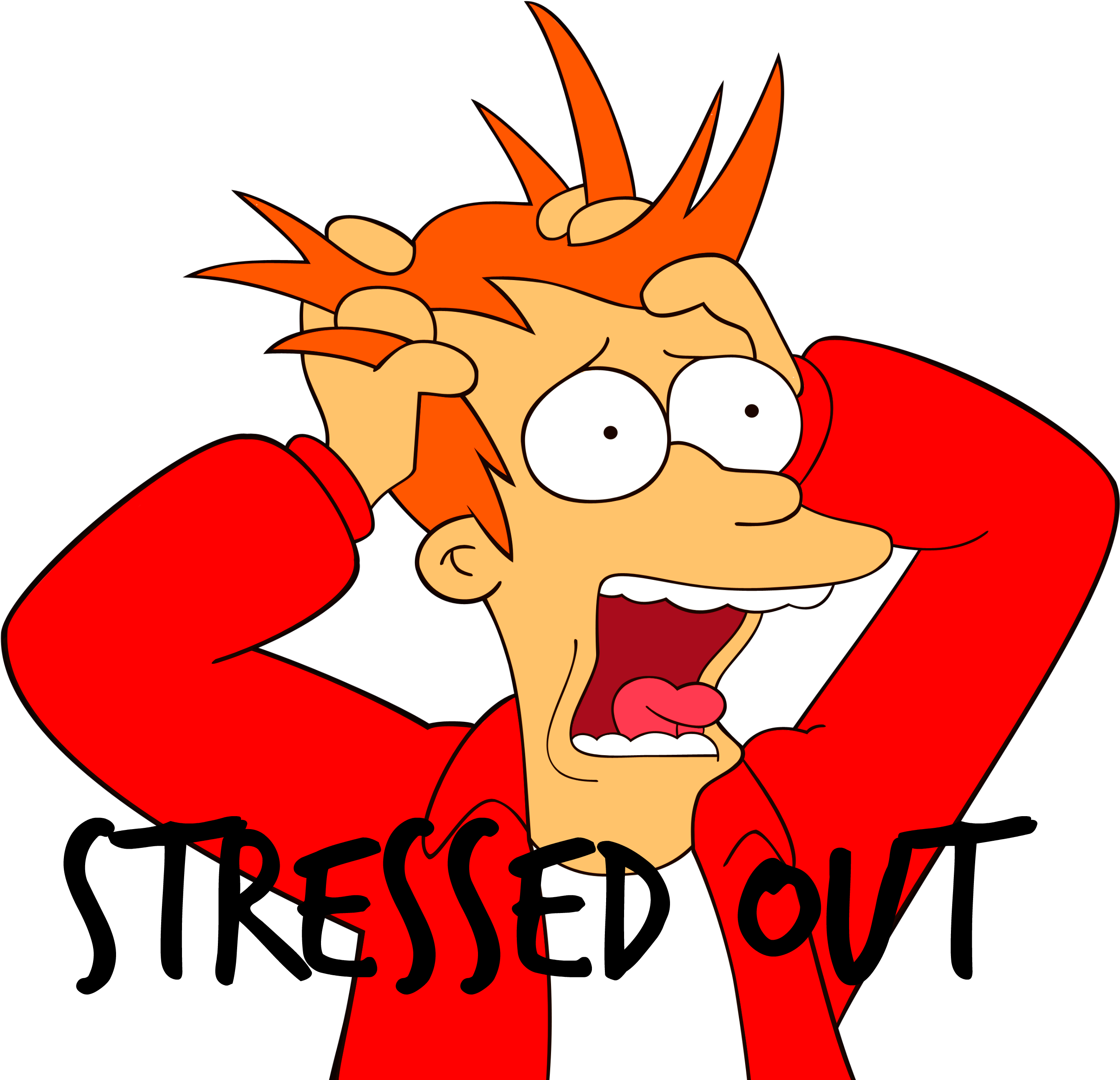 2) Toxicity - - Stress Fry Futurama - (2819x2603) Png Clipart Download