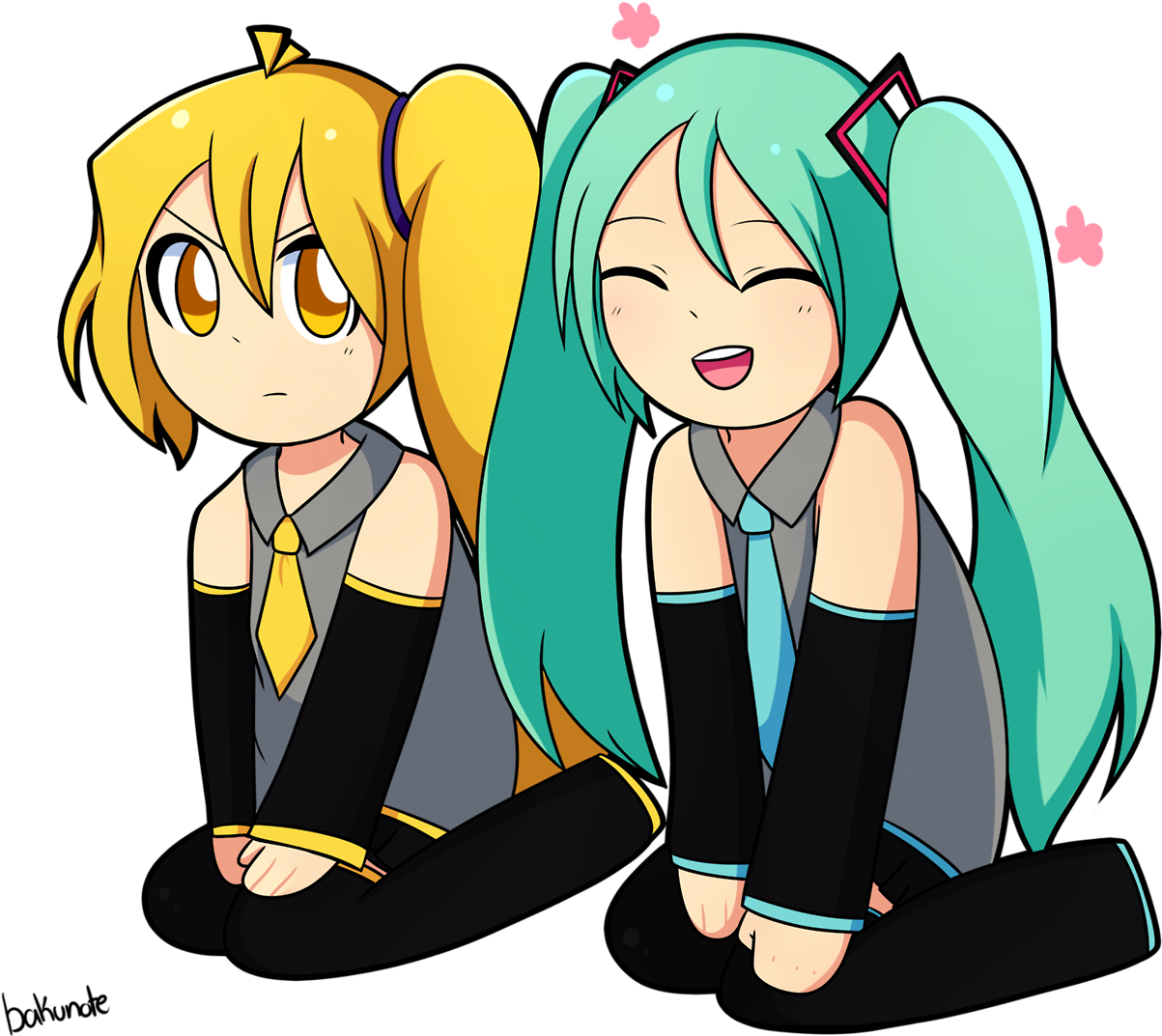 Neru And Miku - Hatsune Miku - (1280x1113) Png Clipart Download