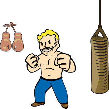 Fallout Clipart Nerd Rage - Fallout 4 Strength Skill Key Ring - Full ...