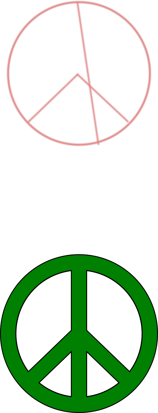 Green Peace Symbol Black Border - Peace Love Adopt - (512x1334) Png ...