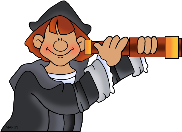 Christopher Columbus And Telescope - Age Of Exploration Clipart ...