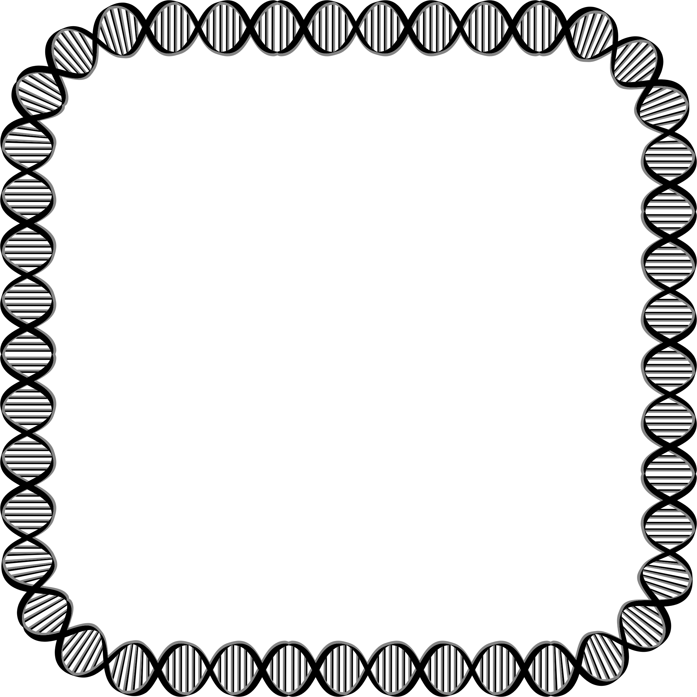 Rounded Square - Dna Border Clipart - (2312x2312) Png Clipart Download