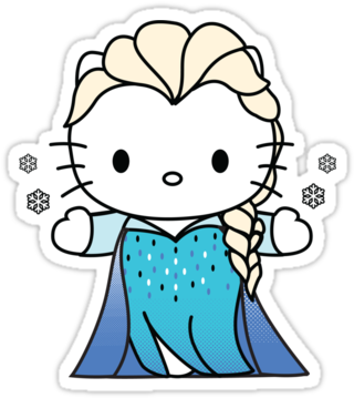 Frozen, Hello Kitty, And Original Image - Hello Kitty Elsa Coloring ...