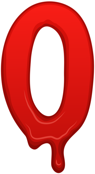 Bloody Number Zero Png Clip Art Image - Number Zero In Red Transparent ...