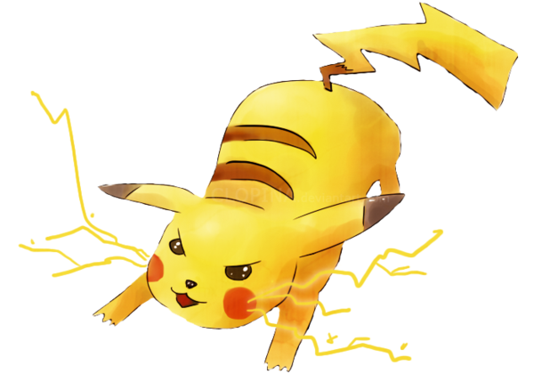 Pikachu Uses Thunderbolt By Clopina On Deviantart - Pikachu Using Thunderbolt Png - (600x429 ...
