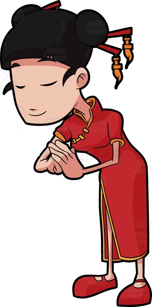 Memory Antonyms Memory Game - Chinese Bowing Clipart - (510x1024) Png ...