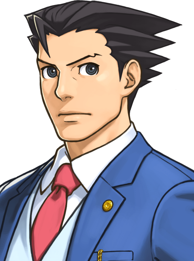 Phoenix Wright Portrait - Phoenix Wright - (624x836) Png Clipart Download