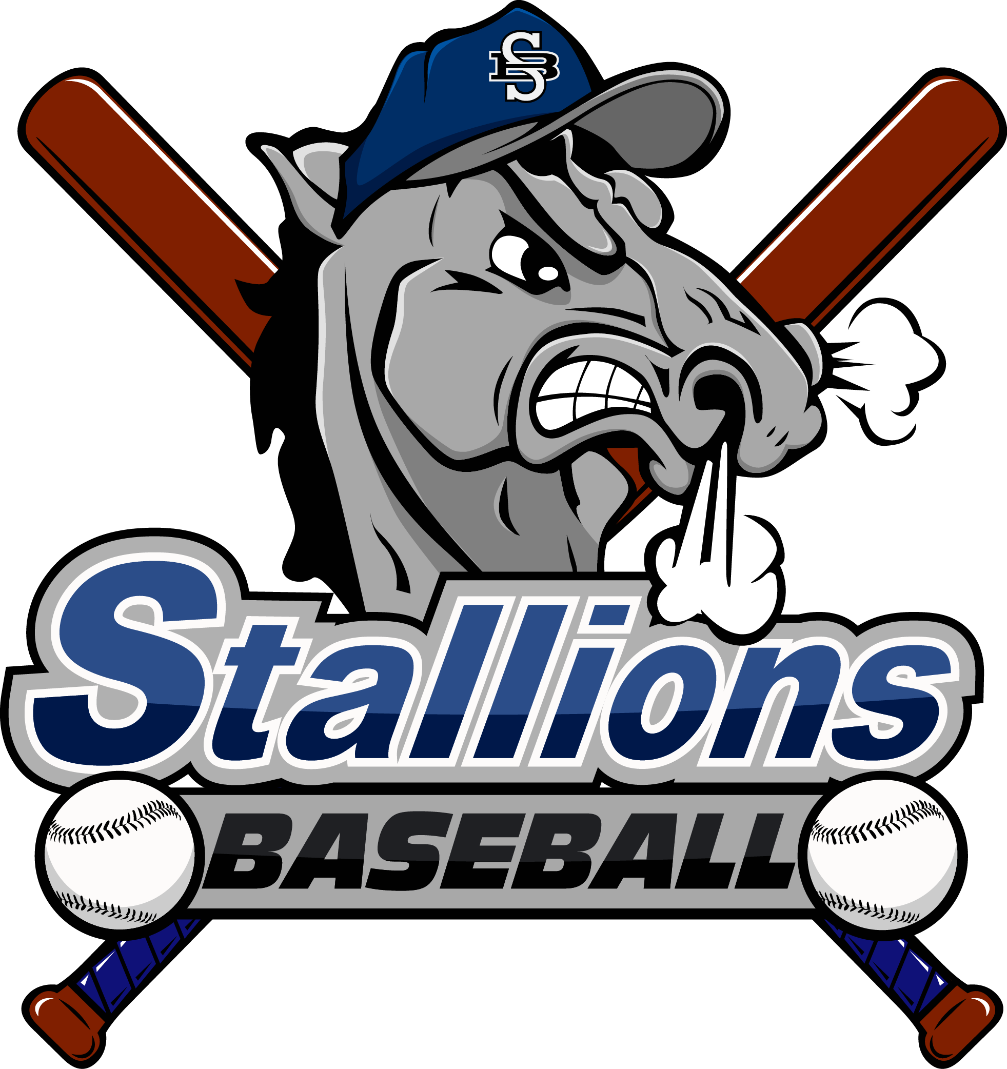 Stallion Baseball Logos - (1963x2084) Png Clipart Download