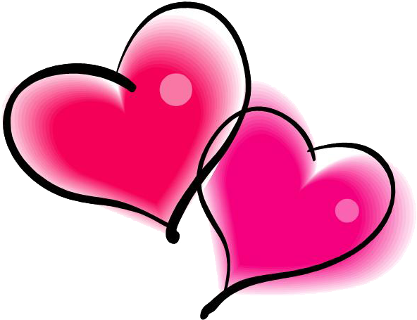 Cute Valentines Day Hearts - (599x460) Png Clipart Download