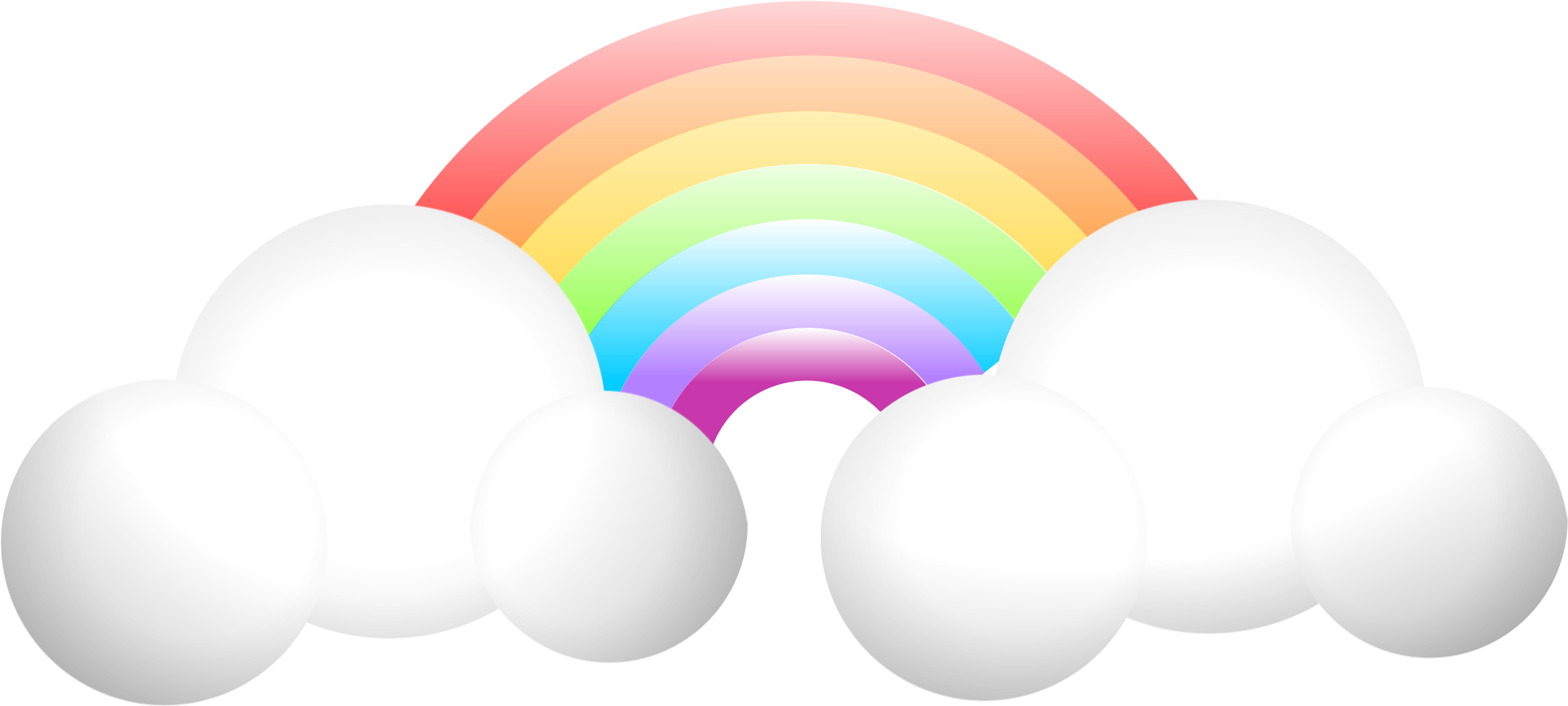 Rainbow Clouds Rain Weather Sky Rainbow Ra - Rainbow Clip Art ...