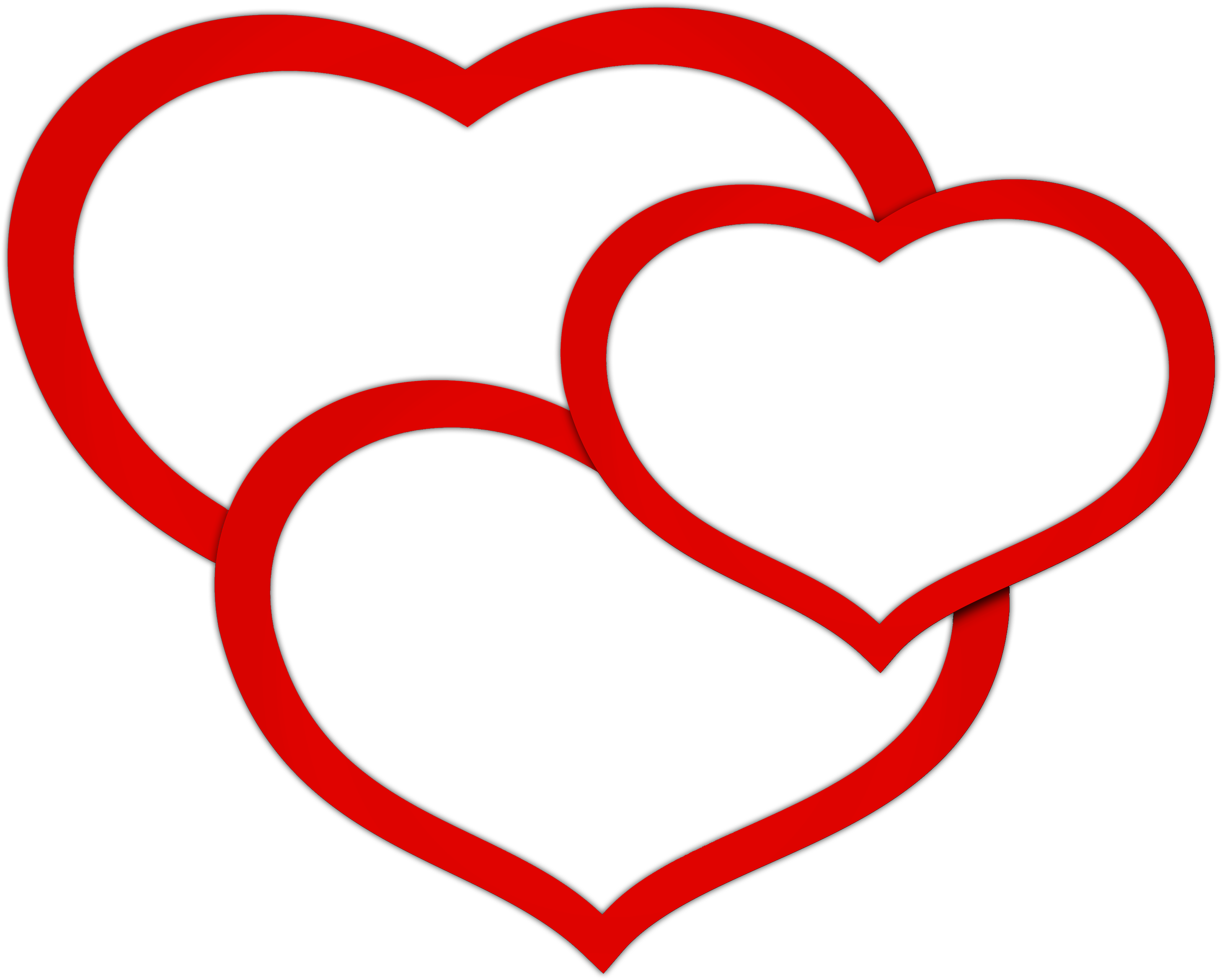 Transparent Red Triple Hearts Png Clipart Picture - Triple Heart Png ...