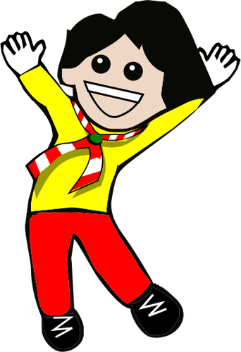 Vector Clip Art Of Happy Kid Jumping - Clipart Happy Kid - (342x500 ...