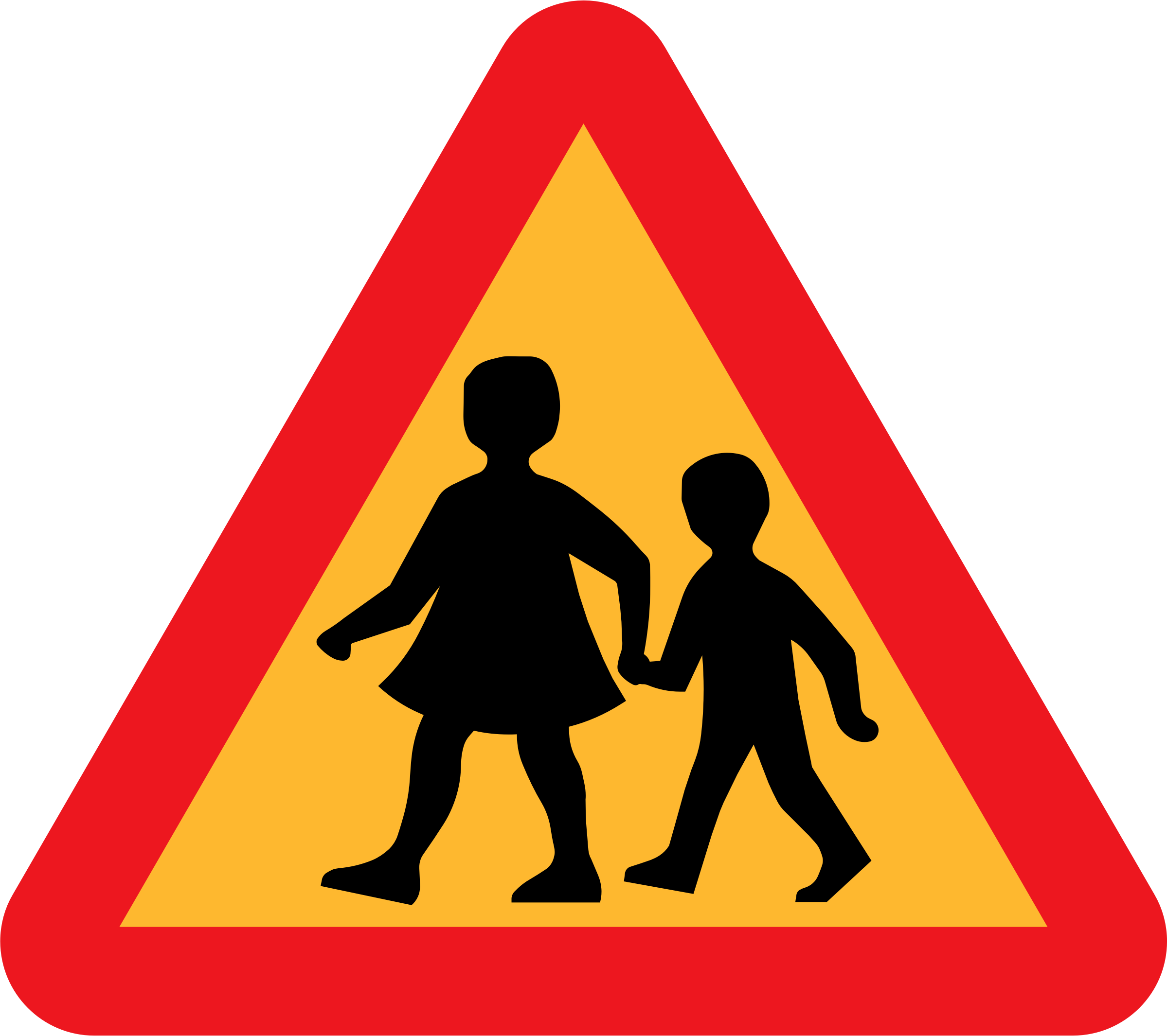 Road Safety Sign School - (2399x2131) Png Clipart Download