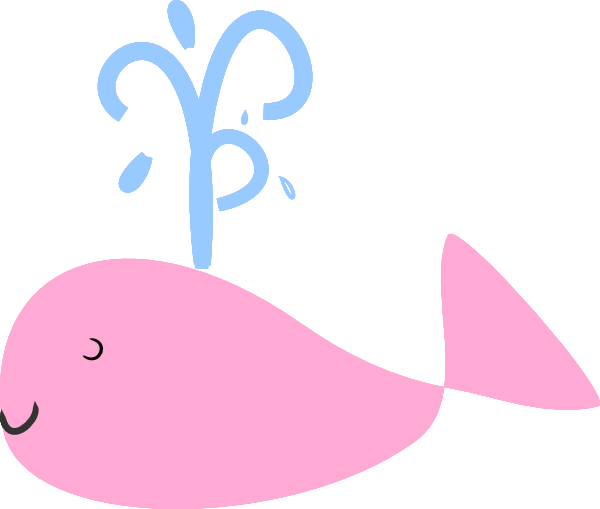 Whale Clipart Pink Baby Whale - Pink Whale Clipart - (600x509) Png Clipart Download