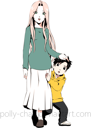 Sakura With Child 2 By Polly-chan - Anime - Full Size PNG Clipart ...