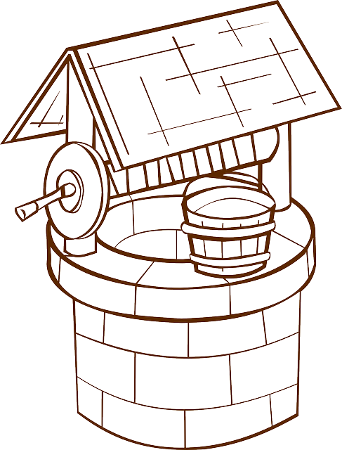 Well Line Drawing - (487x640) Png Clipart Download