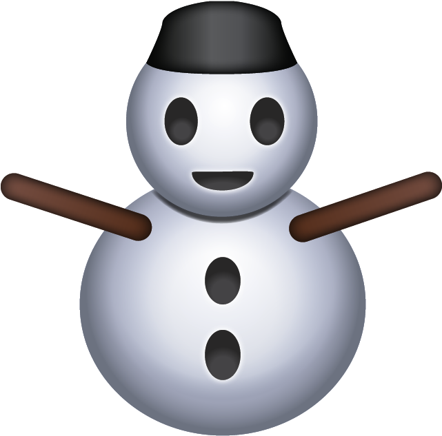 Snowman Emoji - (640x640) Png Clipart Download